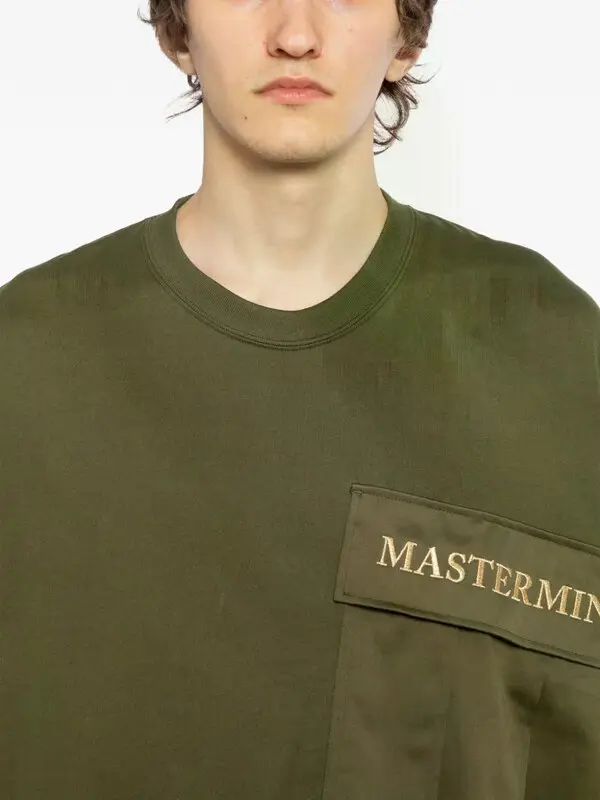 MASTERMIND WORLD Logo-embroidered T-shirt - Green