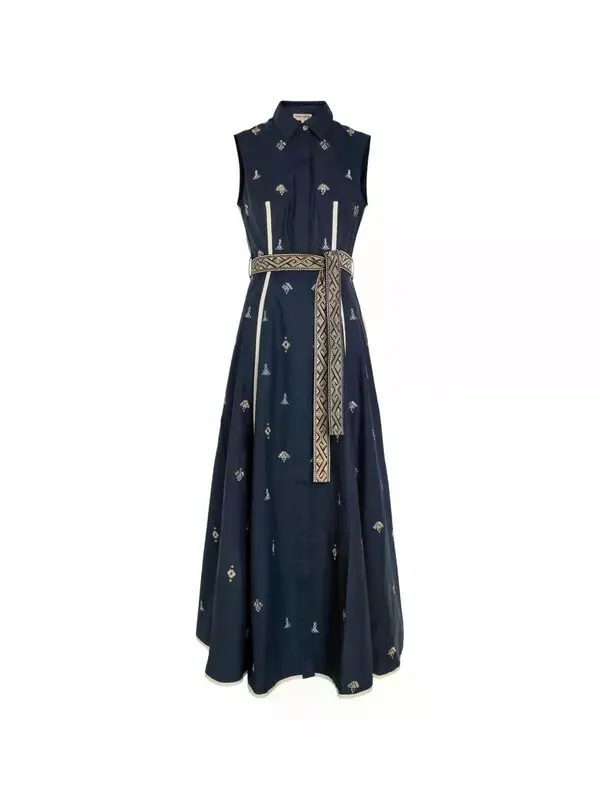 EMPORIO SIRENUSE Miralda Belted Dress - Blue