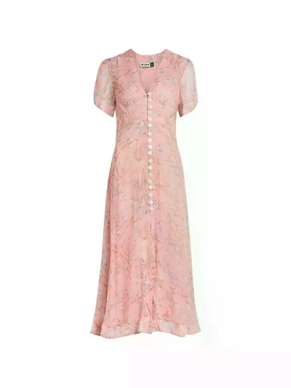 Rixo Floral Buttoned Dress
