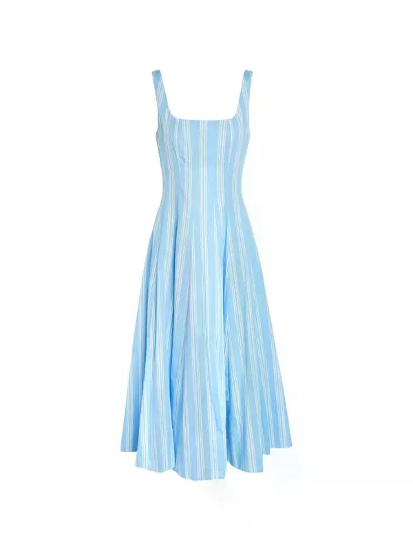 Staud Wells Striped Mini Dress - Blue