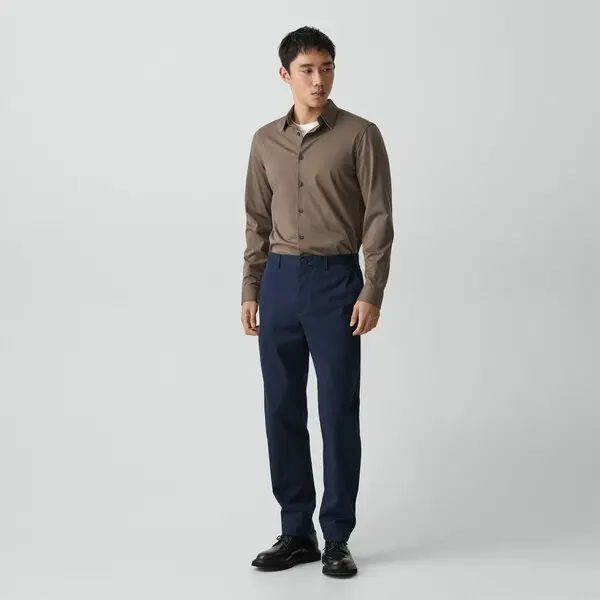 Theory Zaine Pant In Moonsoft Cotton - Baltic