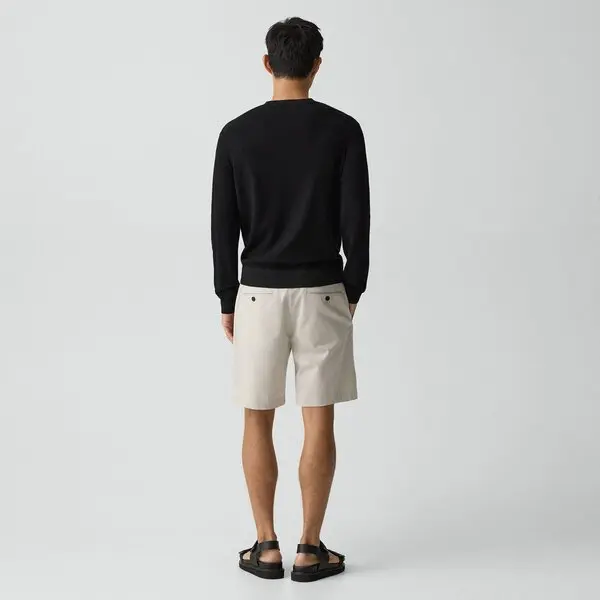 Theory Standard Chino Short In Moonsoft Cotton - Silver Cloud