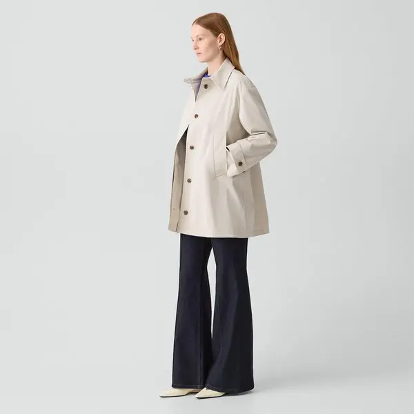 Theory A-line Trench Coat - Sand
