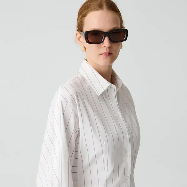 Theory Shirt Dress In Striped Poplin