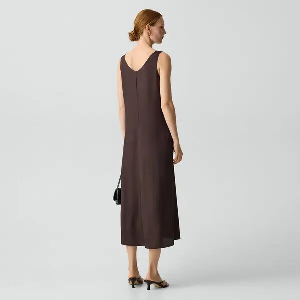 halter top burgundy dress Nathalie Tank Dress – Maison Blanc