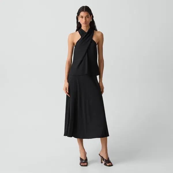 Theory Fluid Pull-on Skirt - Black