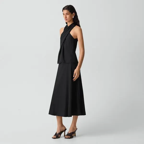 Theory Fluid Pull-on Skirt - Black