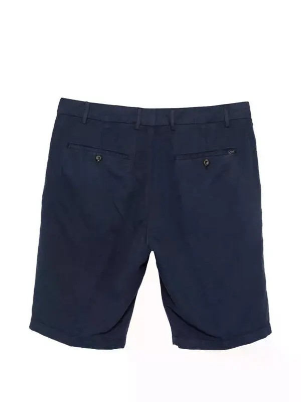 Paul & Shark Pleated Cotton Shorts - Blue