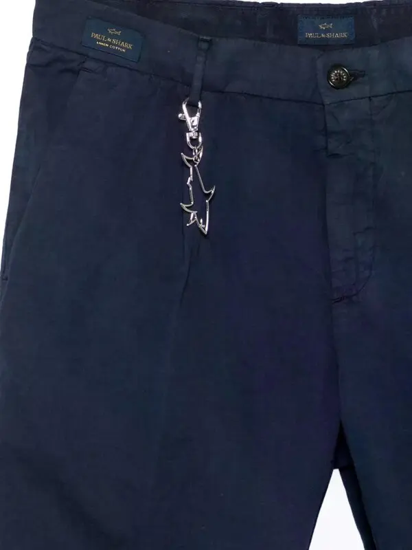 Paul & Shark Pleated Cotton Shorts - Blue