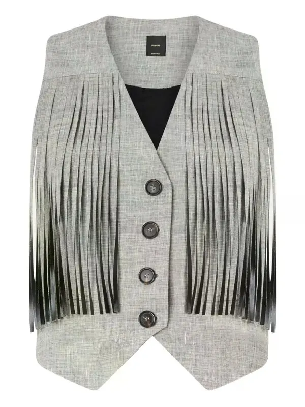 Pinko Vest With Fringing