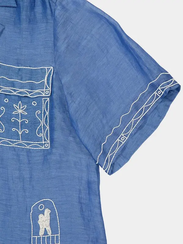 ALEMAIS Yasmeen Embellished Oversized Shirt