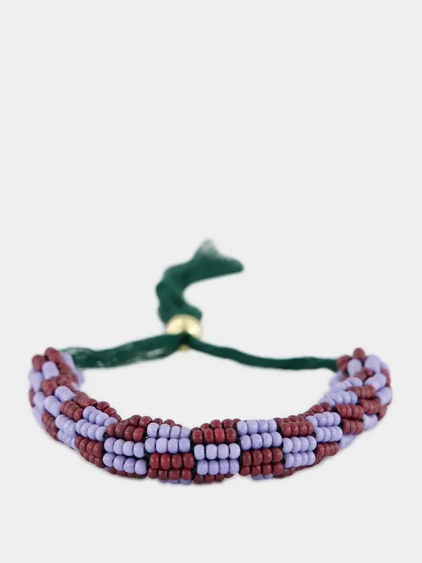 ALEMAIS Brown And Blue Le Jardin Bunch Bead Bracelet