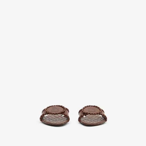 Burberry Leather Knight Stamp Slides