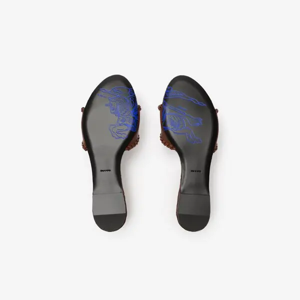 Burberry Leather Knight Stamp Slides