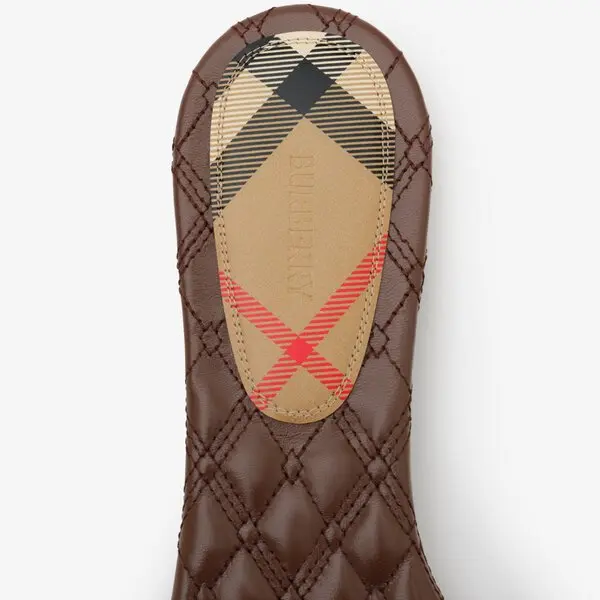 Burberry Leather Knight Stamp Slides