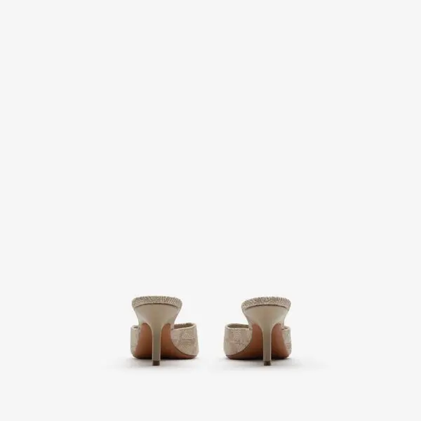 Burberry Check Mews Low Sandals - Beige