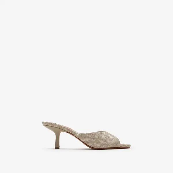 Burberry Check Mews Low Sandals - Beige