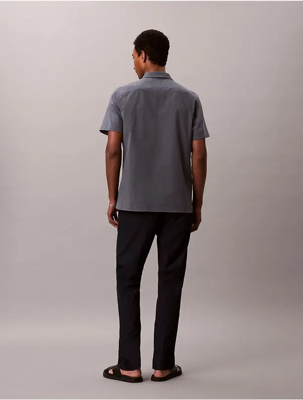 Calvin Klein Seersucker Straight Pants - Dark Sapphire