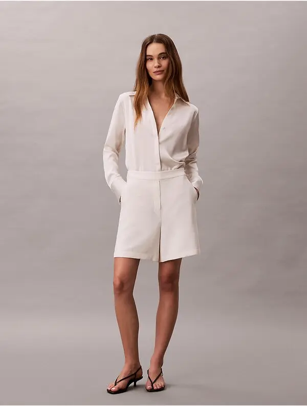 Calvin Klein Textured Shine High-waisted Shorts