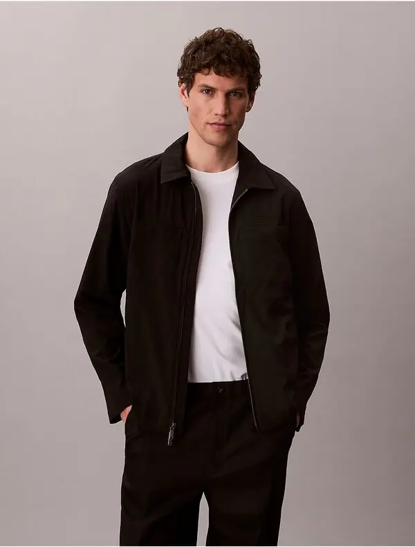 Calvin Klein Seersucker Blouson Jacket
