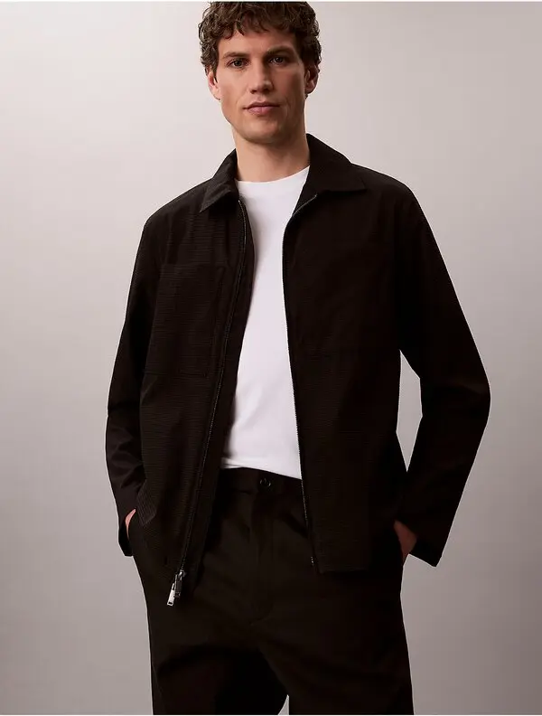 Calvin Klein Seersucker Blouson Jacket