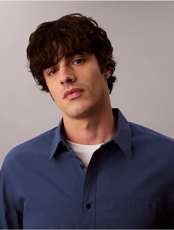 Calvin Klein Washed Poplin Relaxed Button-down Shirt