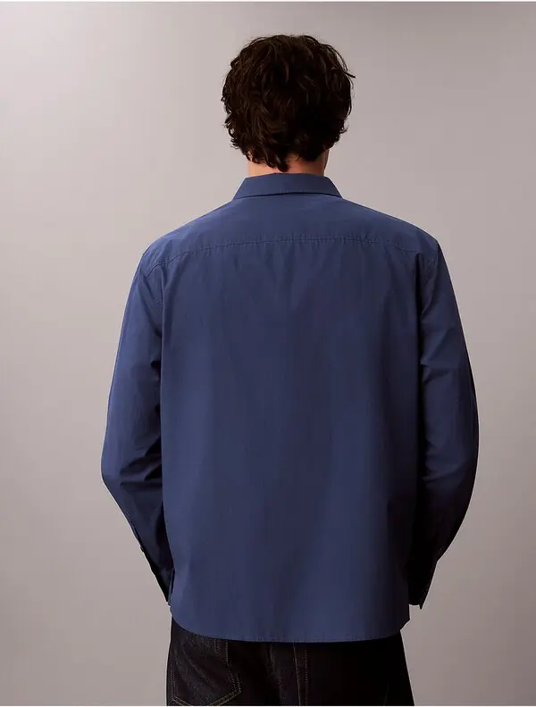 Calvin Klein Washed Poplin Relaxed Button-down Shirt