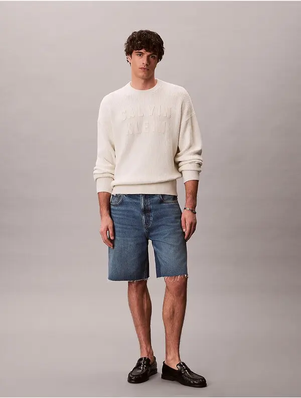 Calvin Klein Relaxed Sweater With Varsity Logo Graphic