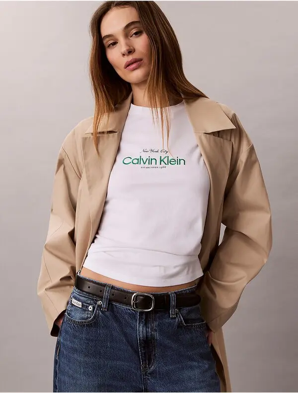 Calvin Klein Classic Nyc Logo Tee - Bright White