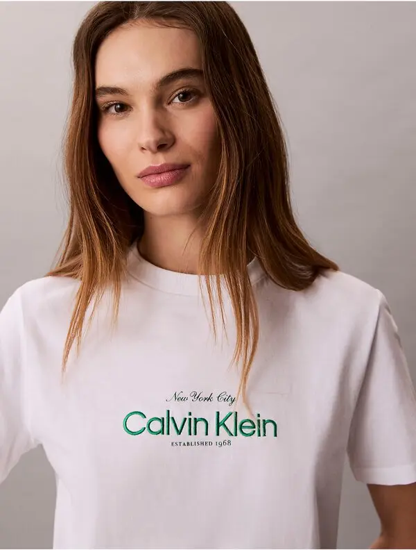Calvin Klein Classic Nyc Logo Tee - Bright White