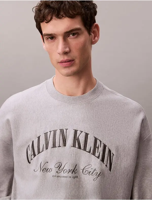 Calvin Klein Terry Logo Graphic Relaxed Sweatshirt