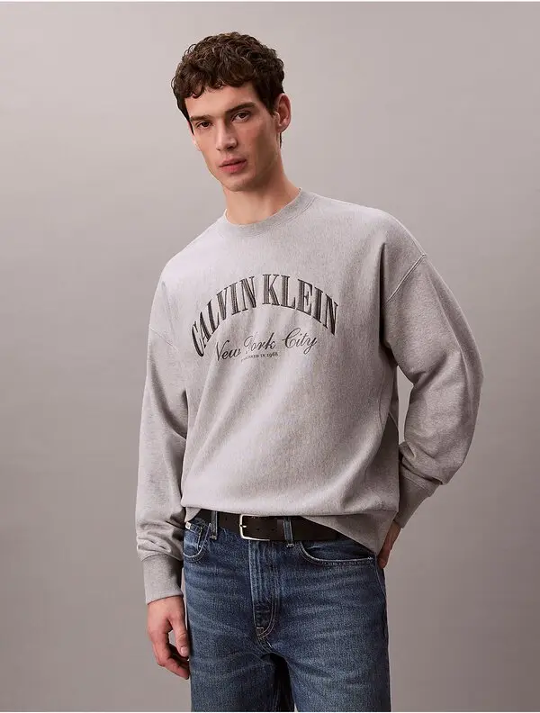 Calvin Klein Terry Logo Graphic Relaxed Sweatshirt