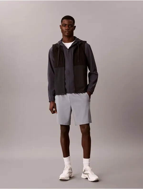 Calvin Klein Graphic Monogram Woven Shorts - Grey Thunder
