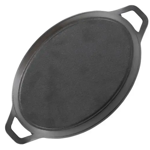 MEGACHEF 6 Piece Mini Cast Iron Oval Pan With Wood Tray Set