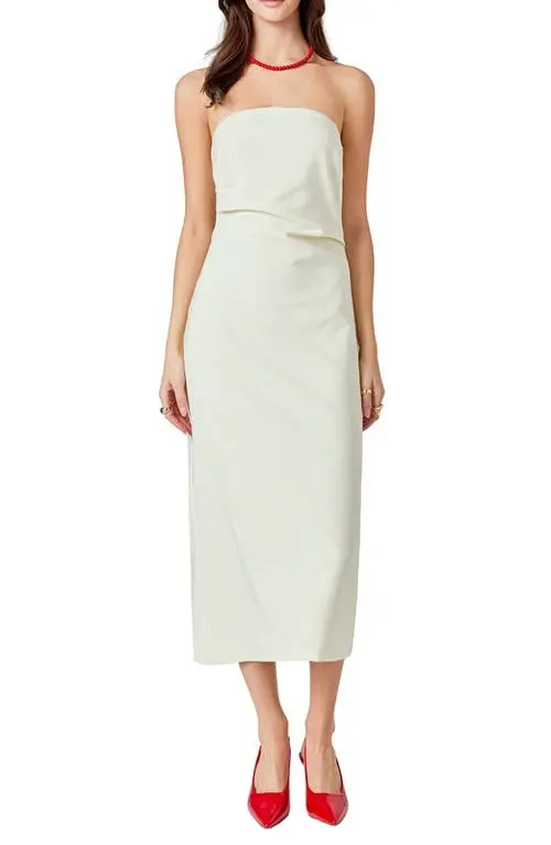 Endless Rose Strapless Midi Dress - Cream