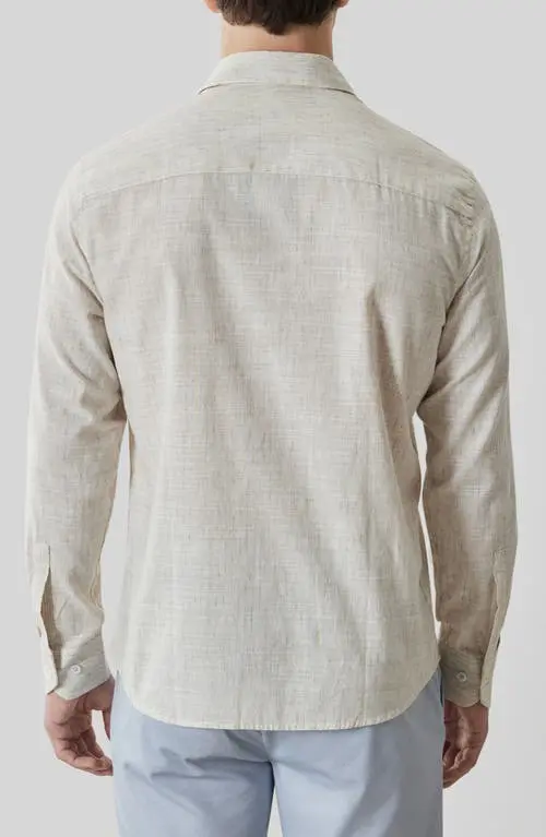 Robert Barakett Junpeli Cotton & Linen Blend Button-up Shirt