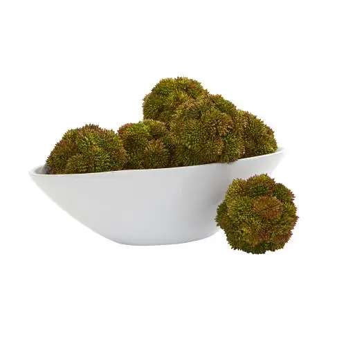 NEARLY NATURAL 4-in Sedum Artificial Succulent Artificial Spheres - Green