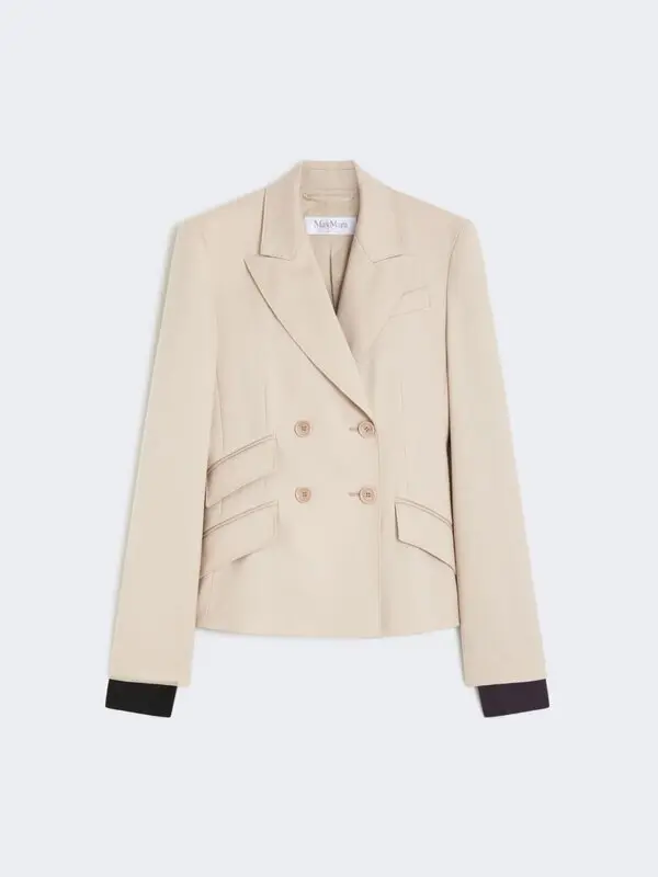 Max Mara Wool, Mohair, And Silk Double-breasted Blazer - Sand