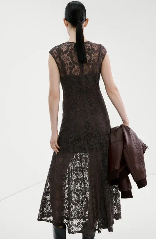 Mango Avenue Lace Midi Dress