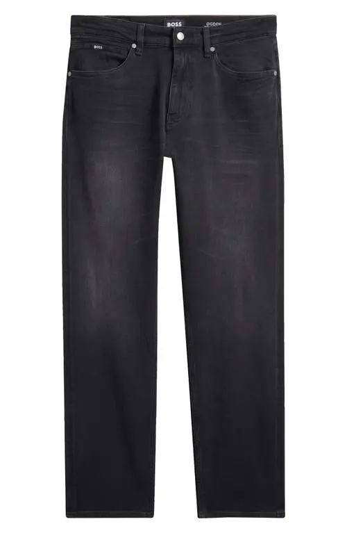 BOSS Ogden Straight-leg Jeans - Black