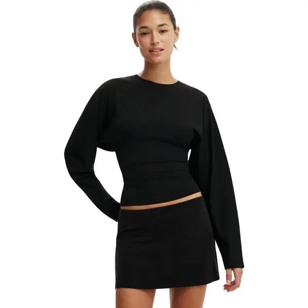 COTTON ON Blair Batwing Long Sleeve - Black