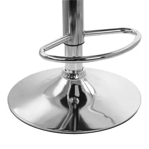 ELAMA 2 Piece Diamond Tufted Faux Leather Adjustable Bar Stool - Black