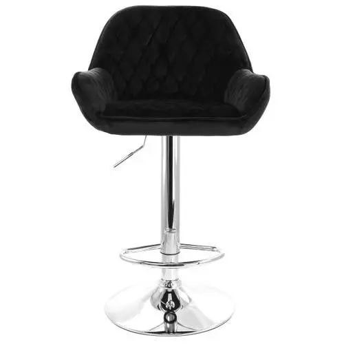 ELAMA 2 Piece Adjustable Velvet Bar Stools