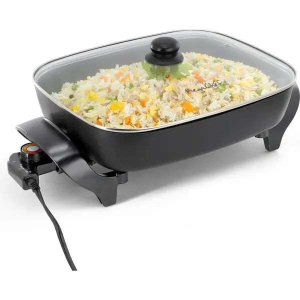 MEGACHEF 14.96 Inch Electric Fry Pan With Non-stick Coating - Black