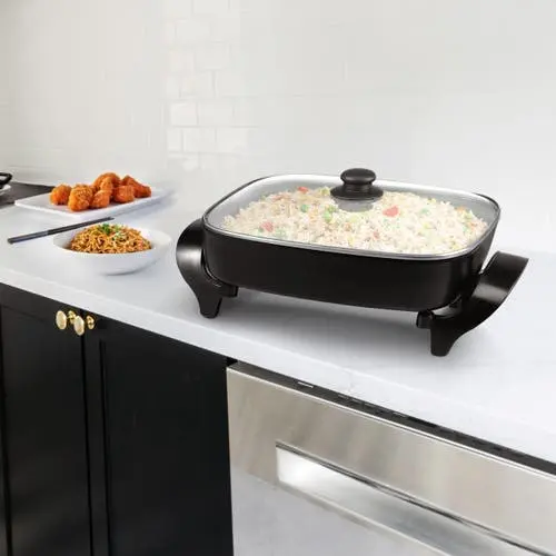 MEGACHEF 14.96 Inch Electric Fry Pan With Non-stick Coating