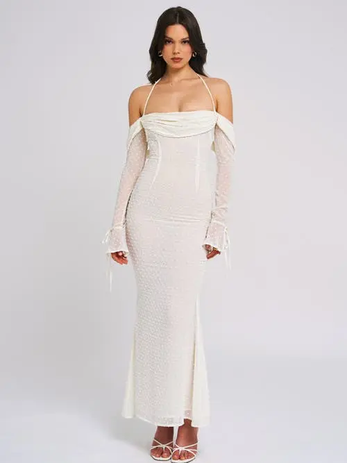 MISS CIRCLE NEW YORK Off-shoulder Mermaid Maxi Dress