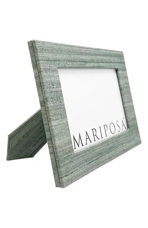 MARIPOSA Capri Faux Grasscloth 4 X 6-inch Picture Frame - Aqua