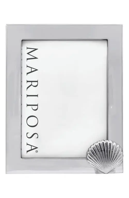 MARIPOSA Scallop 5 X 7-inch Picture Frame - Silver