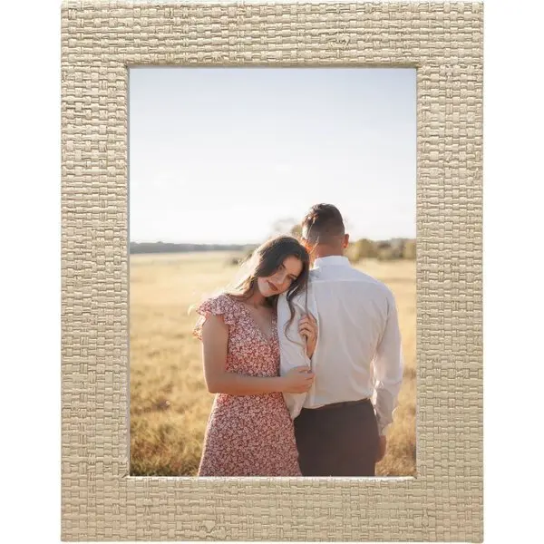 MARIPOSA Coconut Grove Faux Grasscloth 5 X 7-inch Picture Frame - Beige