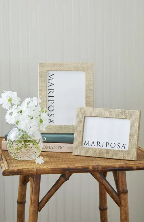 MARIPOSA Coconut Grove Grasscloth 4 X 6-inch Picture Frame
